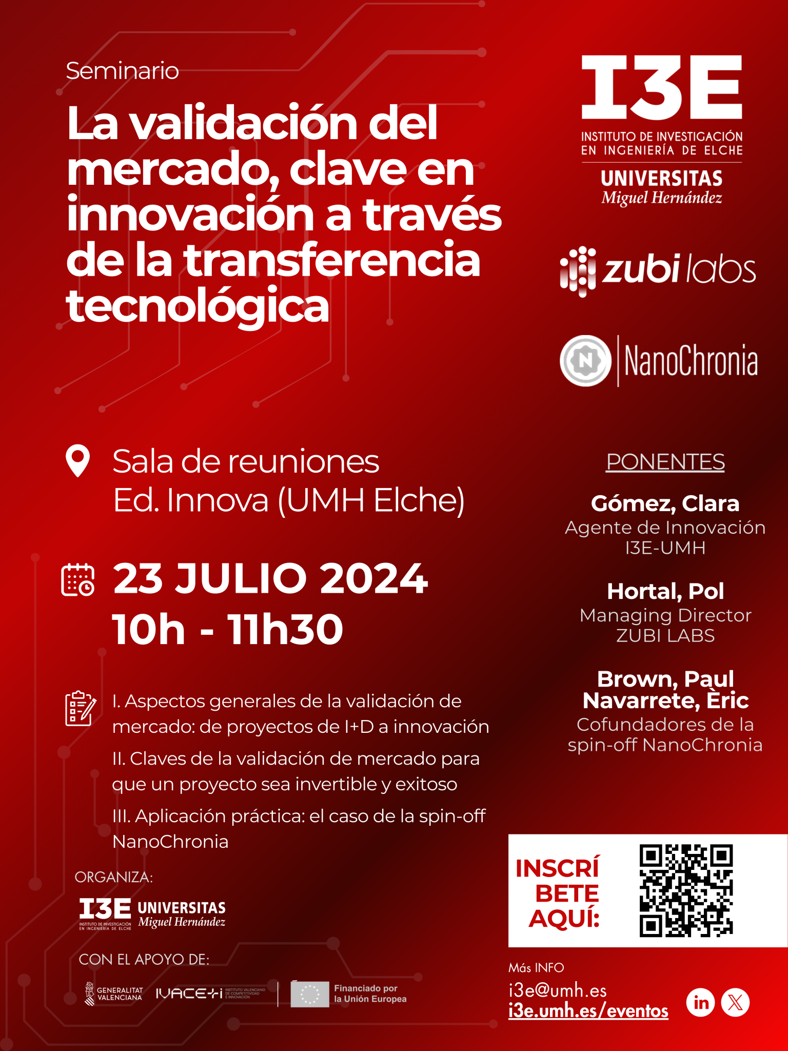 20 SEPTIEMBRE 2024 | Seminario y networking: la validación del mercado ...